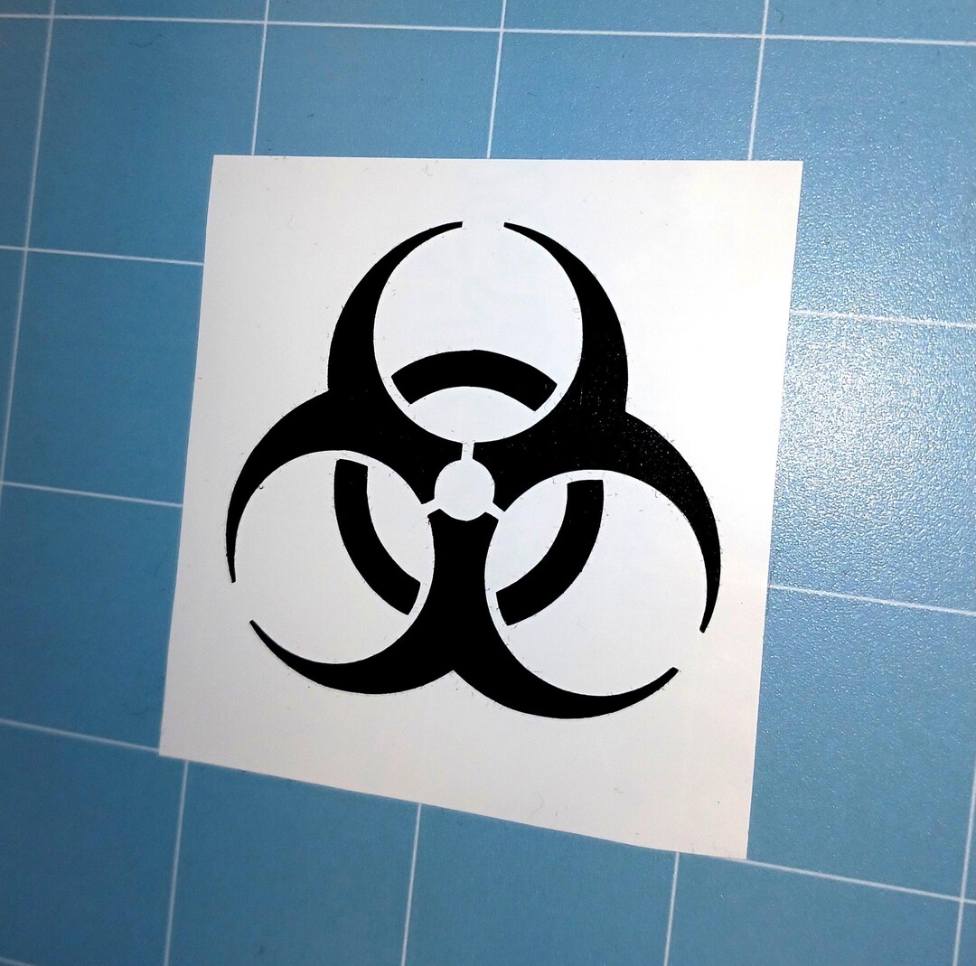 Biohazard Vinyl Decal, Choose Your Color & Size, Weather-resistant Car ...