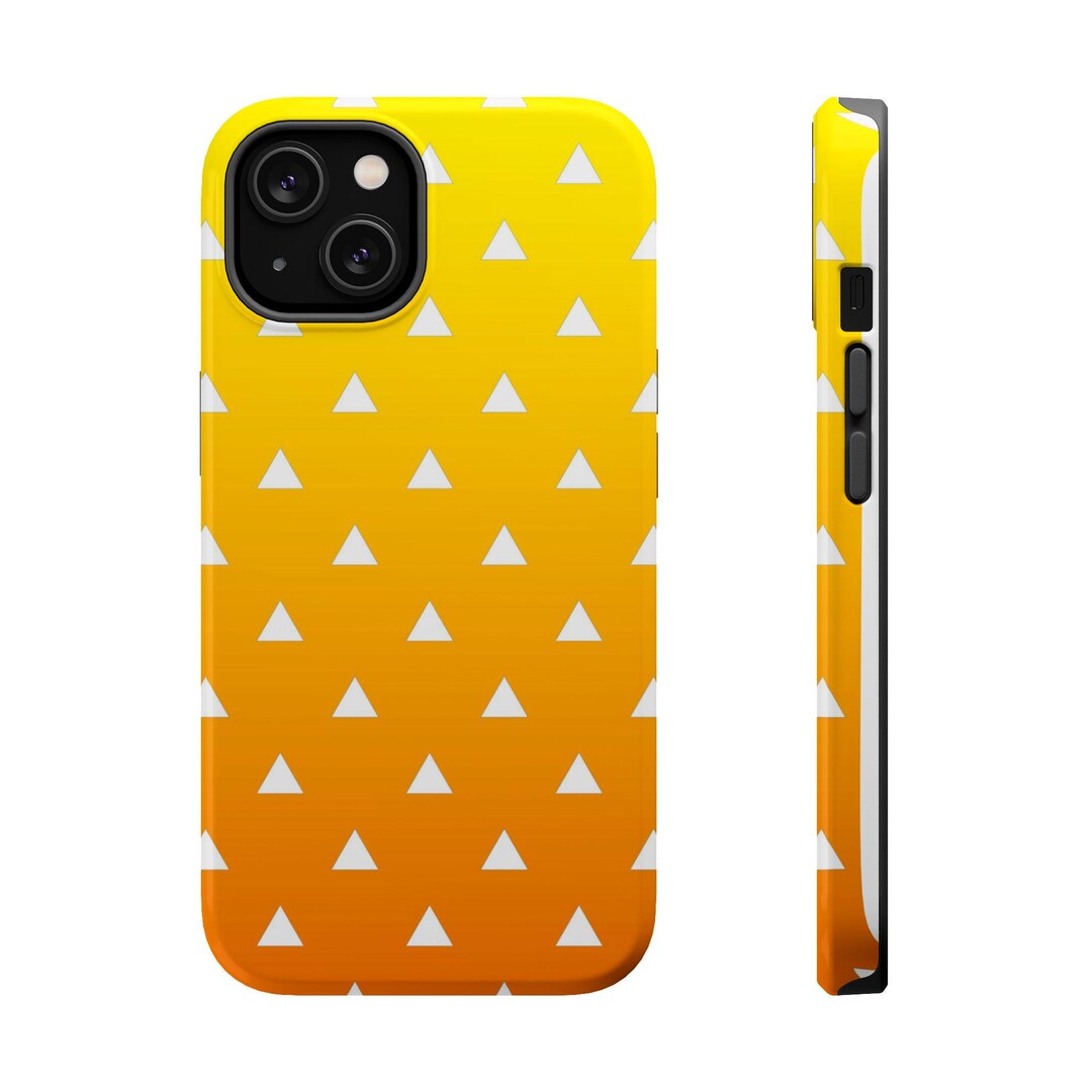 Zenitsu Triangle Pattern Demon Slayer Magsafe Anime Phone Case | Glossy ...