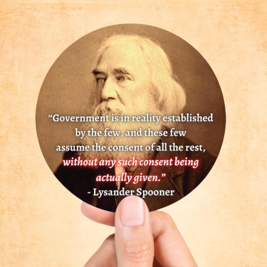 Lysander Spooner Stickers 25-pack - Etsy