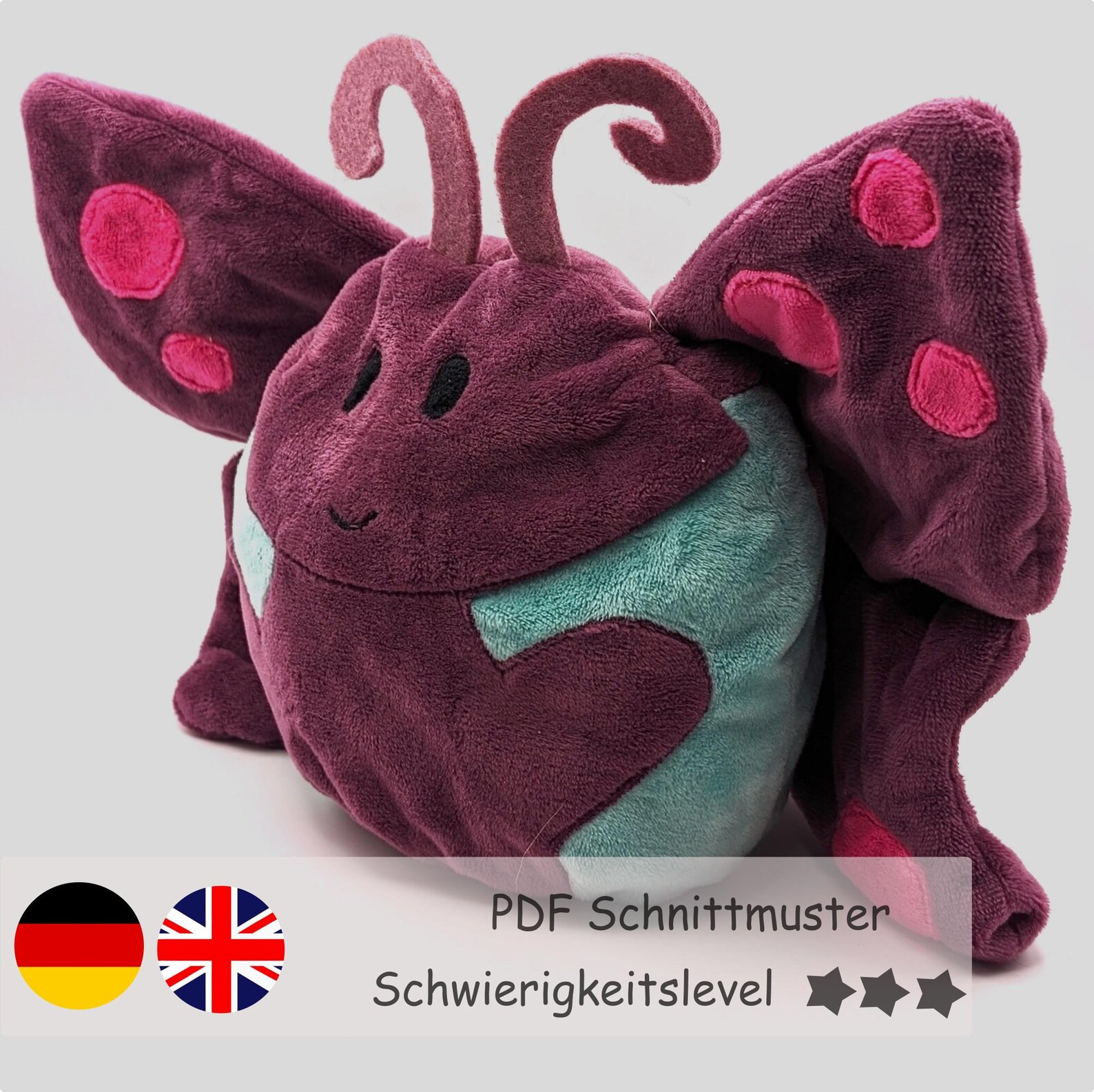 DIY Pattern: Butterfly Plush Toy Level 3 - Reversible and Cuddly - Etsy