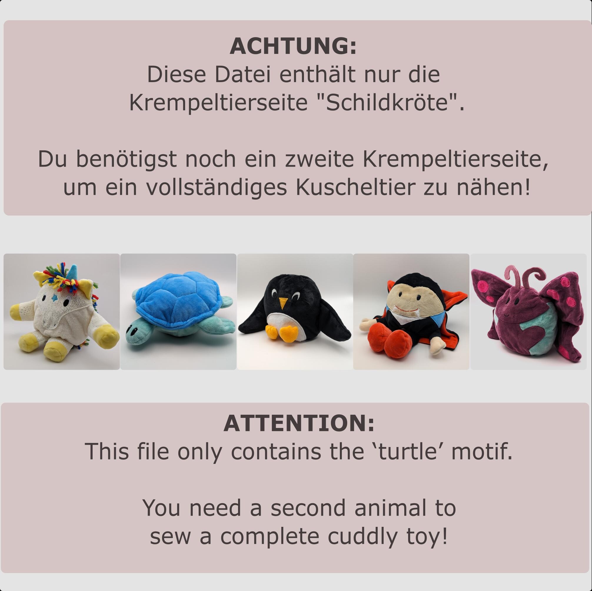 DIY Pattern: Turtle Plush Toy Level 3 - Reversible and Cuddly - Etsy
