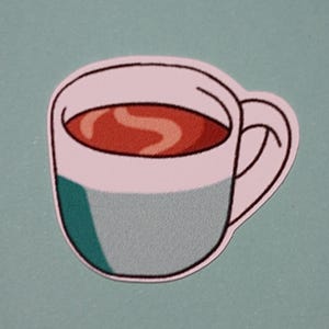 Coffee Lovers Sticker Pack 6 Mini Stickers for Notes Cute Coffee-themed ...