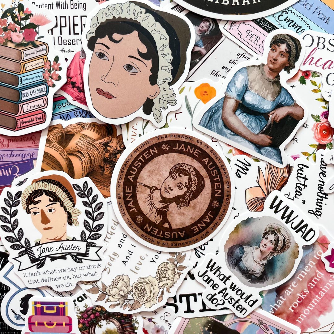 50pcs Jane-austen Stickers Pack, Aesthetic Stickers, Pride and ...