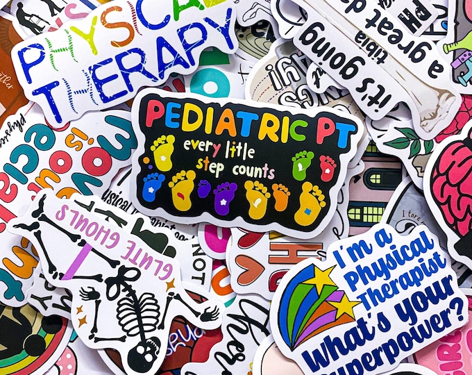 5-50 Pack Physical Therapy Stickers for Laptops, Skateboards, Phones ...