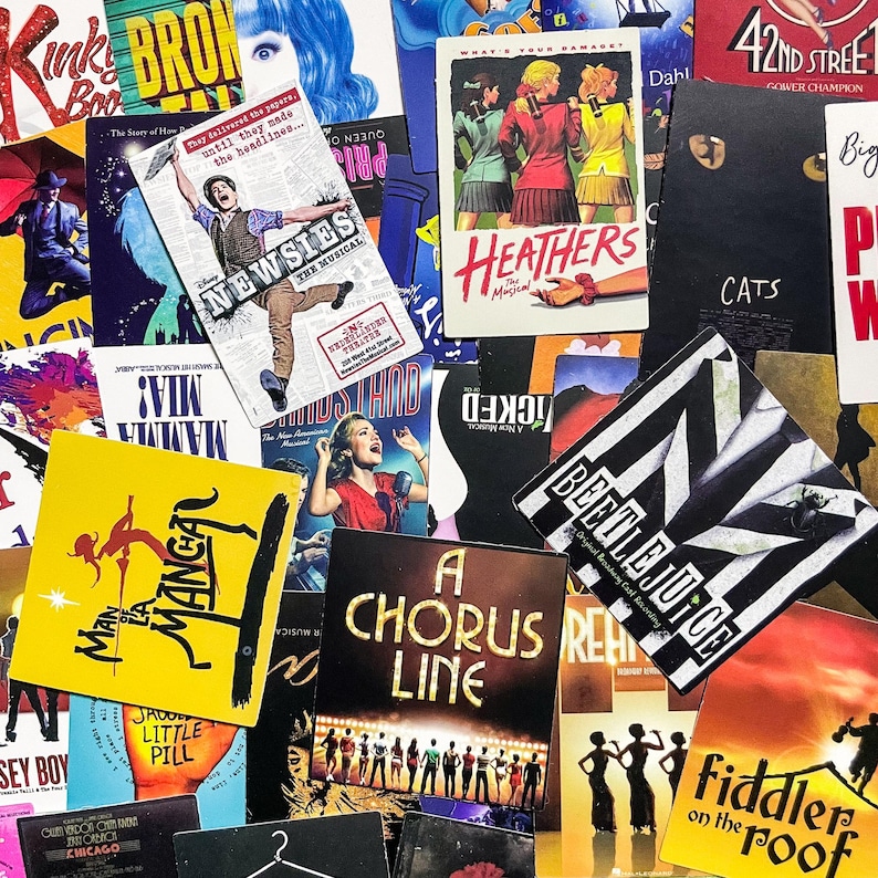 50pcs Brooaway Musical Theater Stickers, Artistic Stickers, Vintage ...