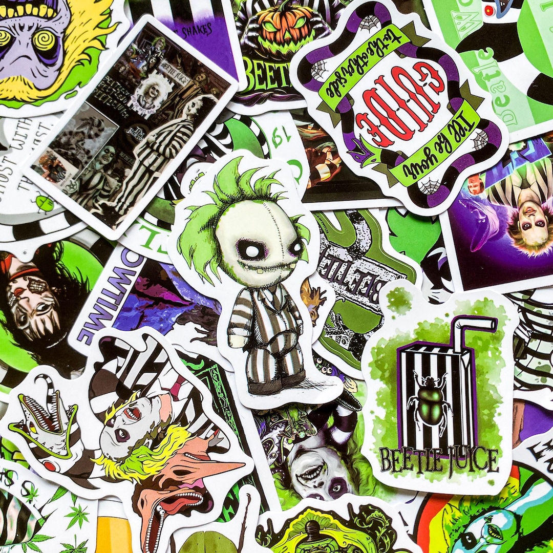 50PCS Dark Weird Horror Stickers, Creepy Green Art Stickers, Cult Ghoul ...
