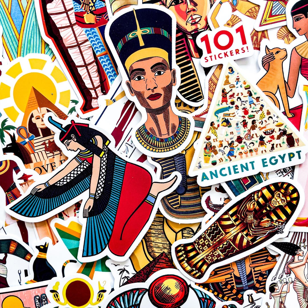100PCS Ancient Egypt Stickers, Egyptian Gods Stickers, Pharaohs ...