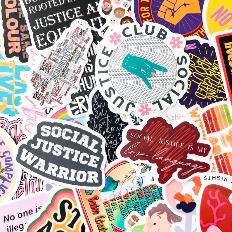 50PCS Social Justice Quote Stickers , Activist Equality Stickers ...
