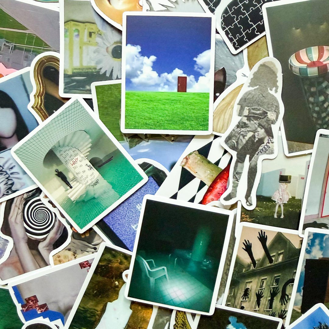 50PCS Artistic Photo Collage Stickers, Charming Portrait Scene Stickers ...