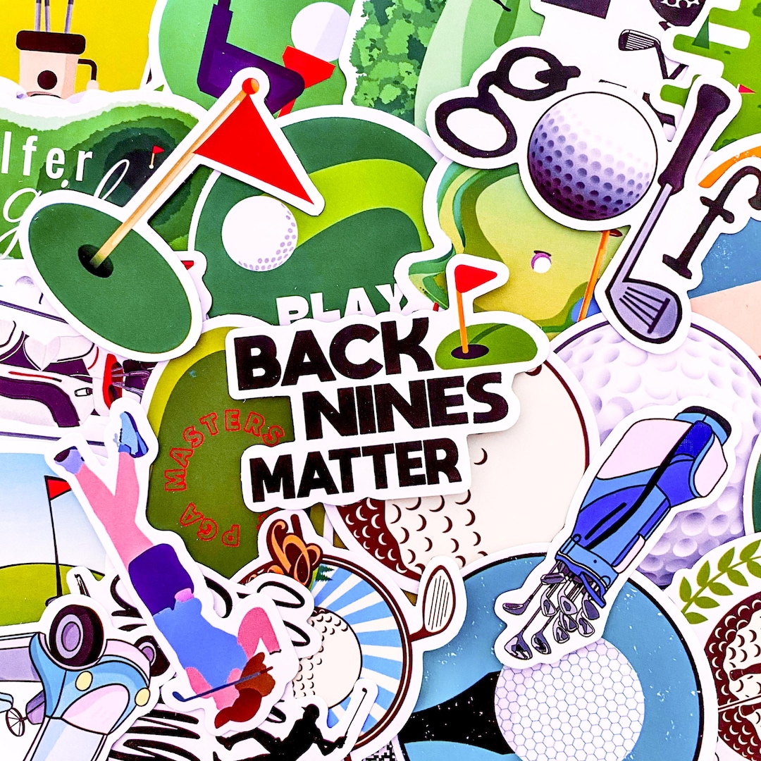 50PCS Golf Ball Club Stickers, Course Scene Stickers, Playful Sports ...