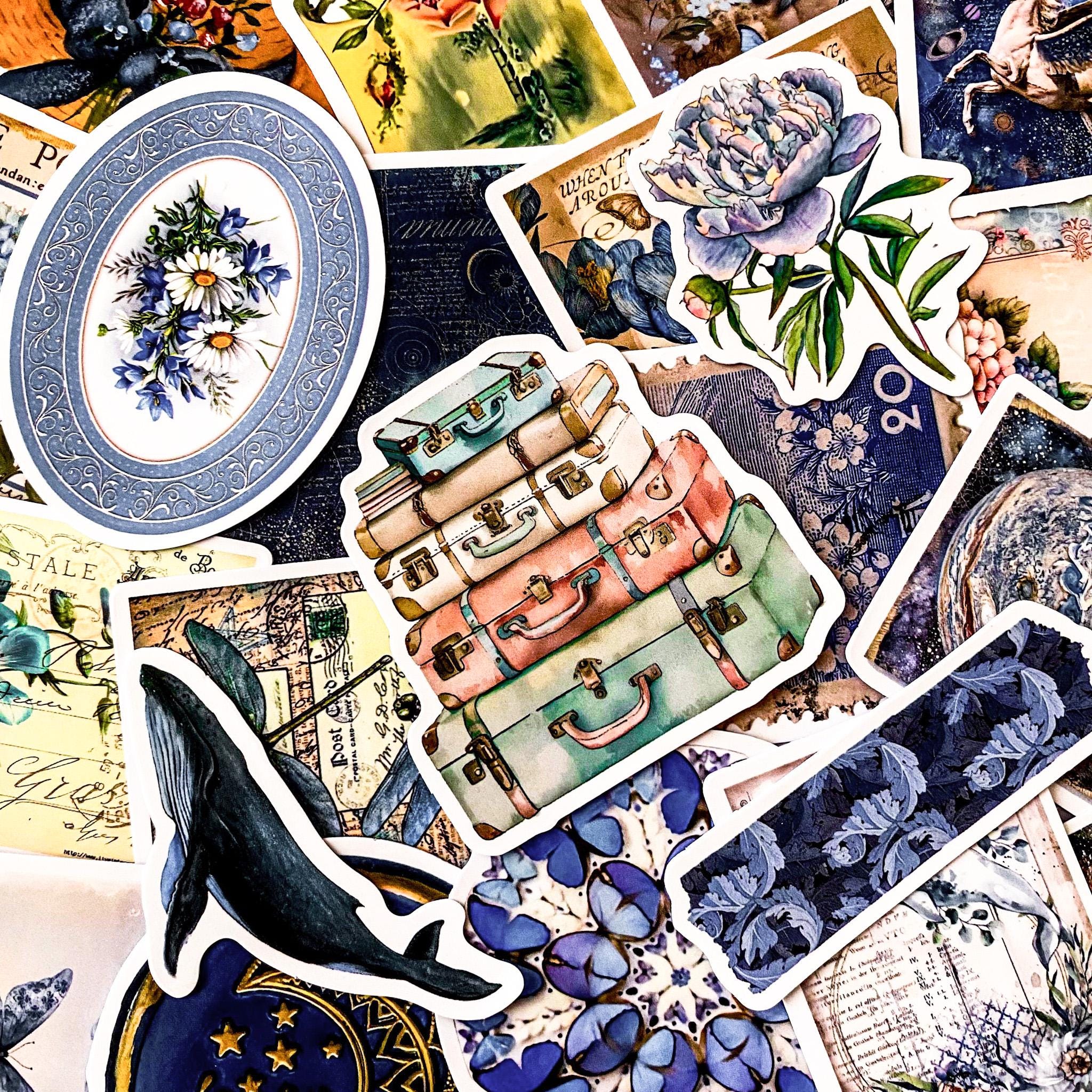 50pcs Aesthetic Stickers Pack, Vintage Stickers, Butterfly Stickers ...