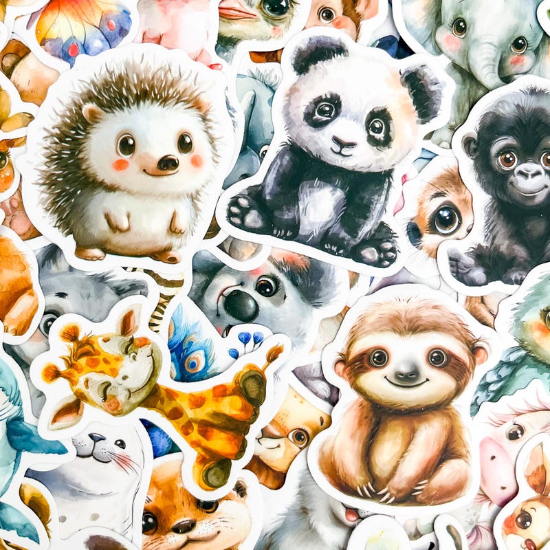 Animal Sticker Set - Etsy UK