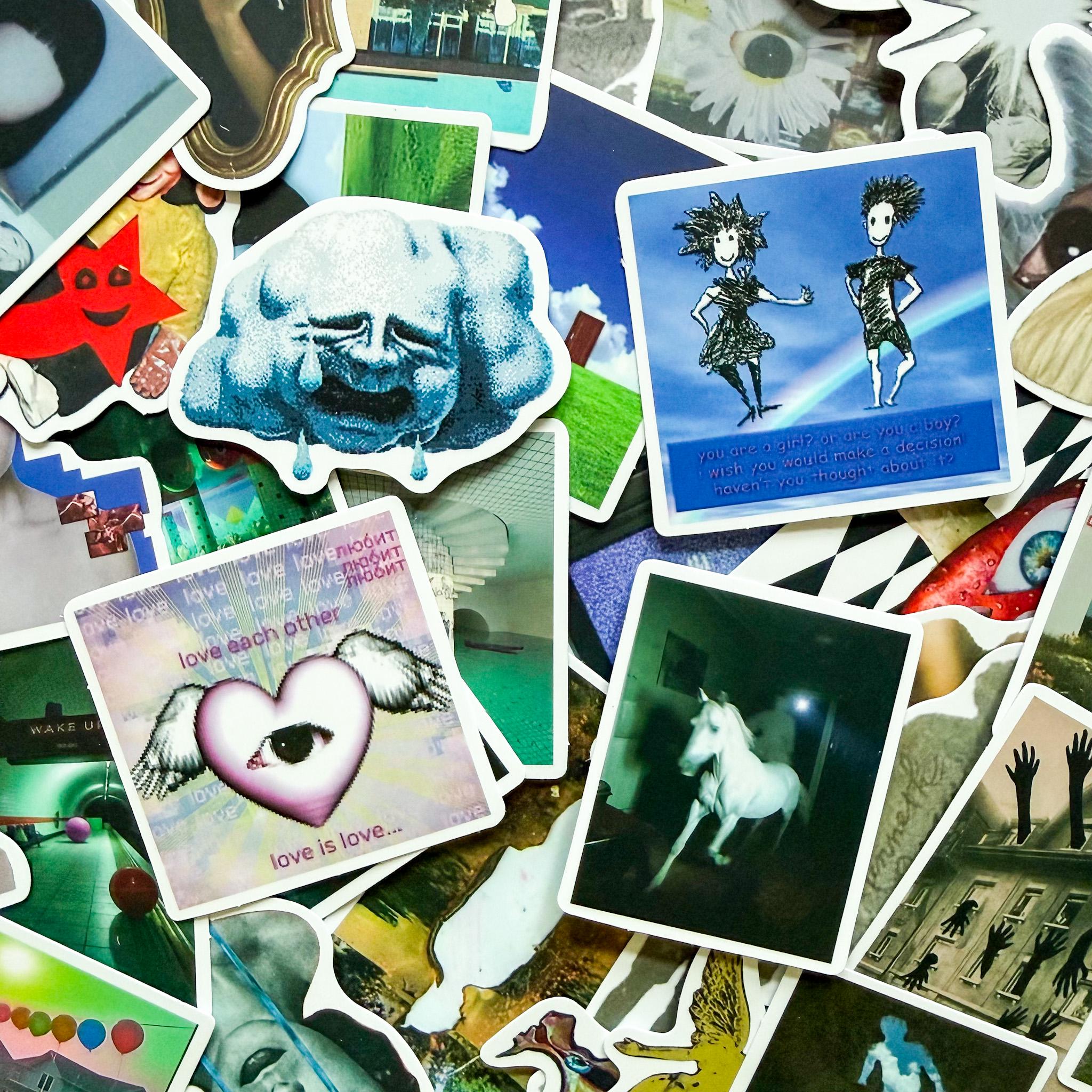 50PCS Artistic Photo Collage Stickers, Charming Portrait Scene Stickers ...
