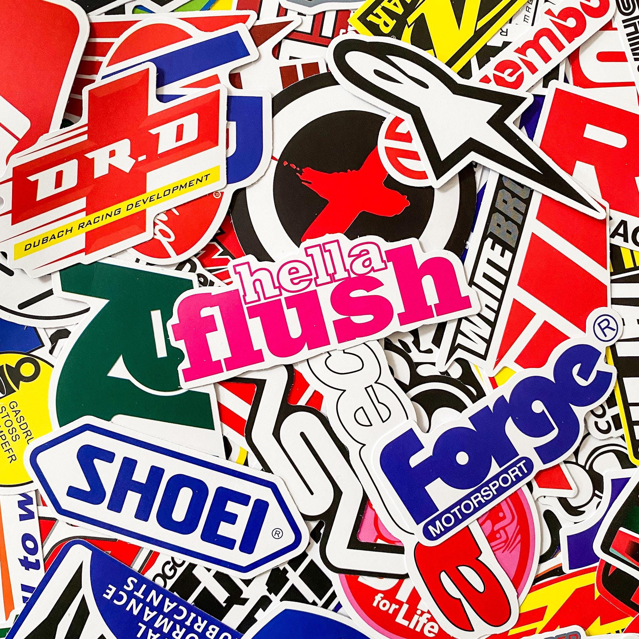 100pcs Racing Stickers, JDM Car Decals, Helmet Stickers, F1 Sticker ...