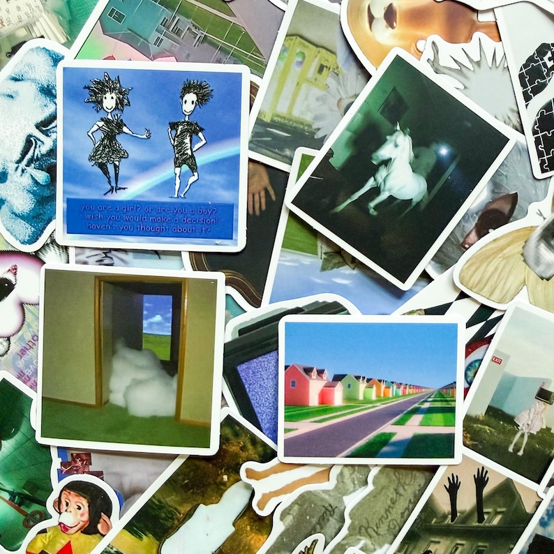 50PCS Artistic Photo Collage Stickers, Charming Portrait Scene Stickers ...