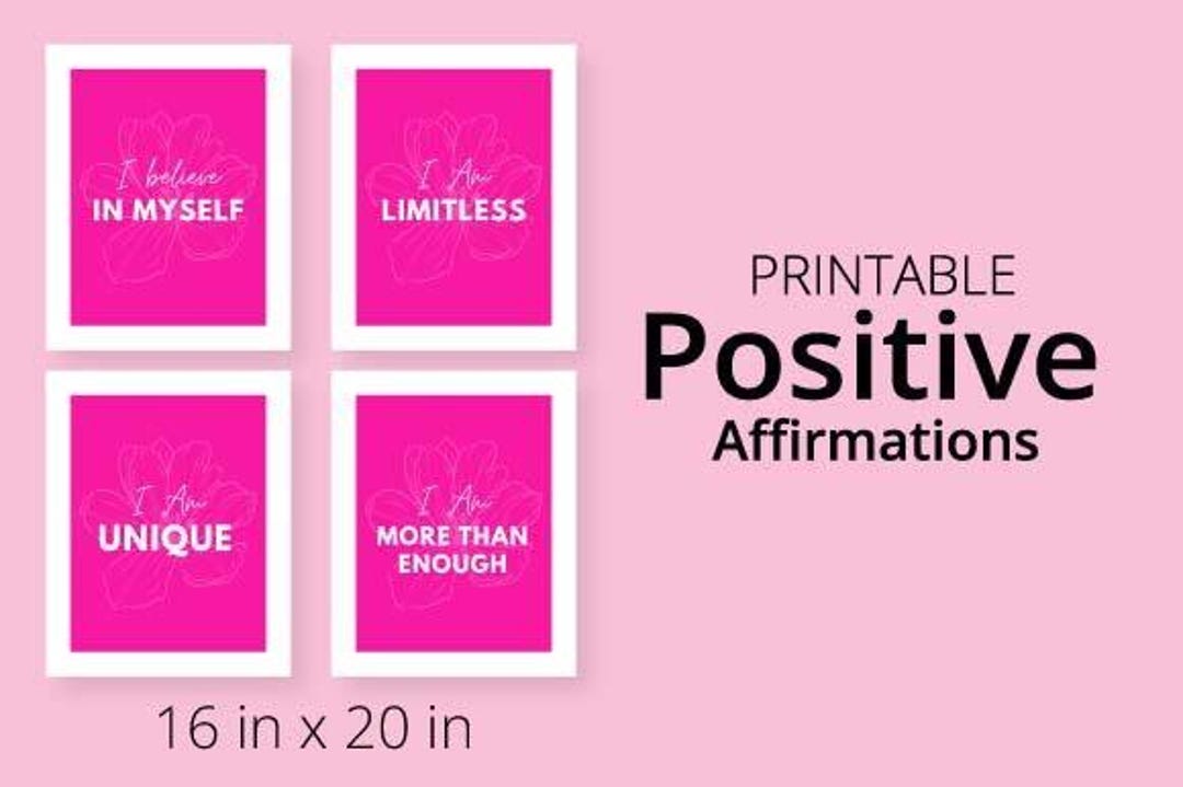 Positive Printable Affirmation Cards, Mindfulness Deck, Inspirational ...