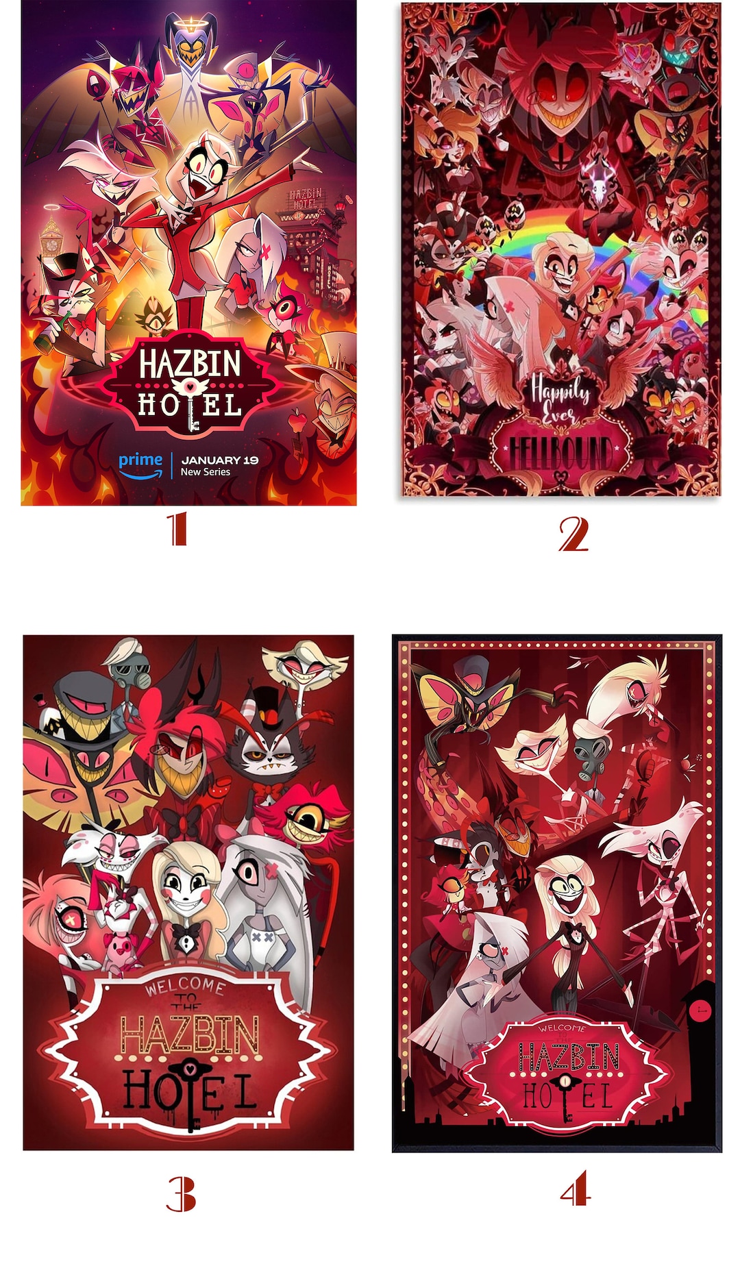 Anime Cartoons Hazbin Hotel Wall Art Print Poster Fan Gifts Home Decor ...