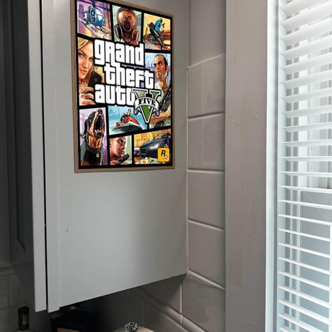 Grand Theft Auto V GTA V Game Poster - Etsy