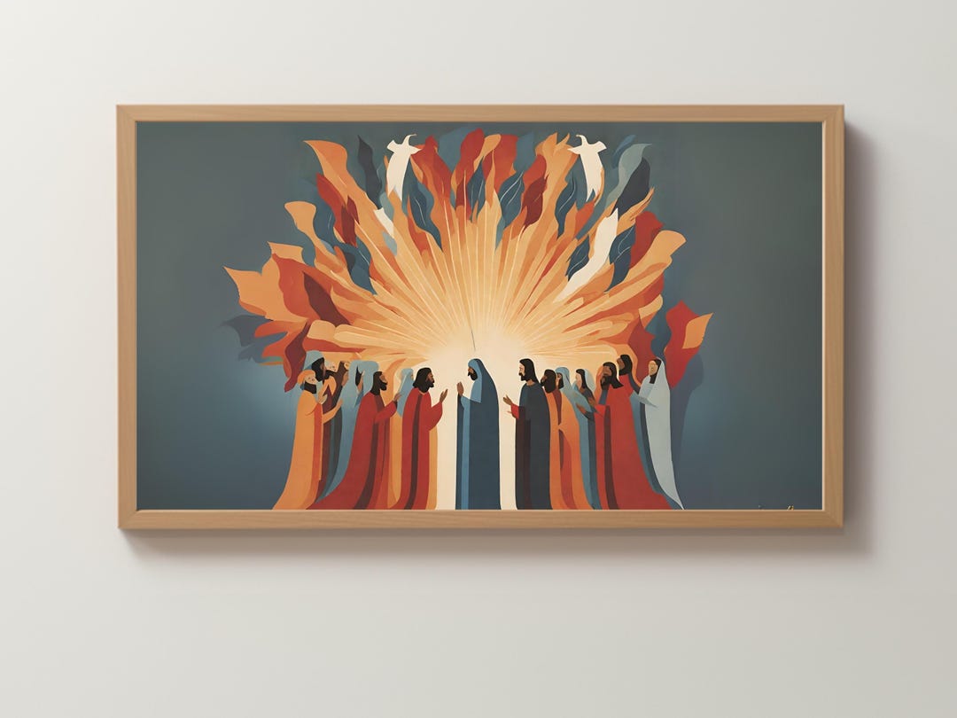 Frame TV Art Digital Download | Pentecost | Holy Spirit Descension ...