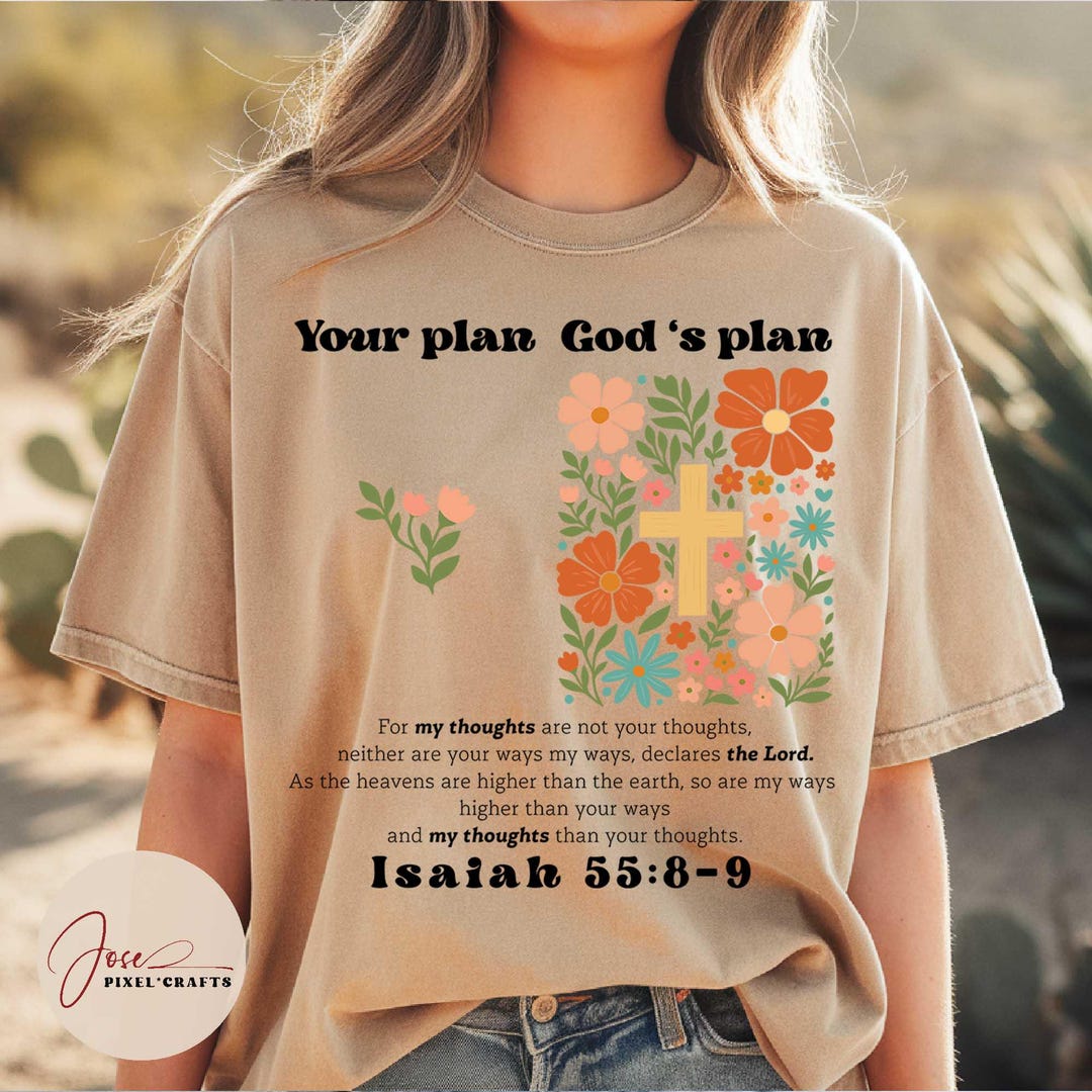 Your Plan God's Plan Png, Christian Floral Png, Retro Christian Png ...