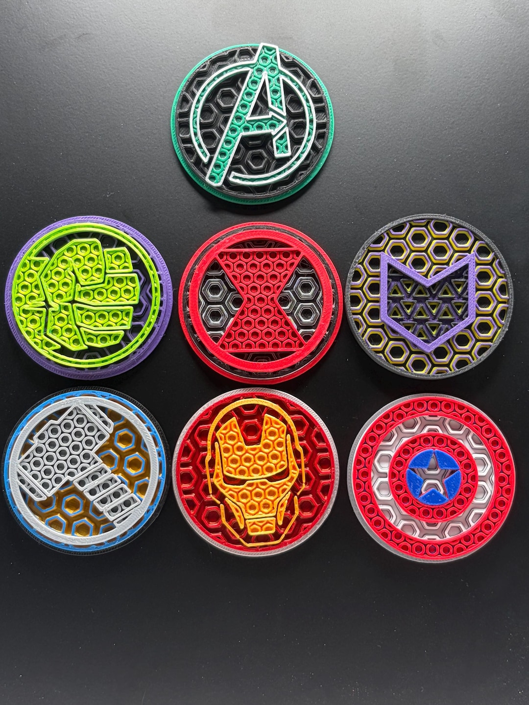 3D Printed Superhero Magnets: Avengers Comic Fan Art, 2" Fridge Decor ...