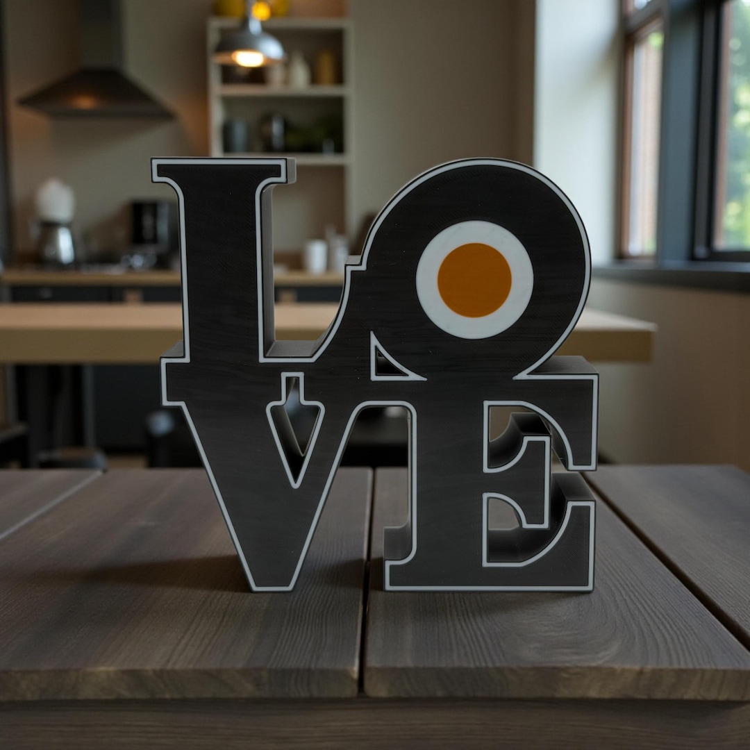 3D Printed Flyers LOVE Sign: Philly Hockey Fan Art - Etsy