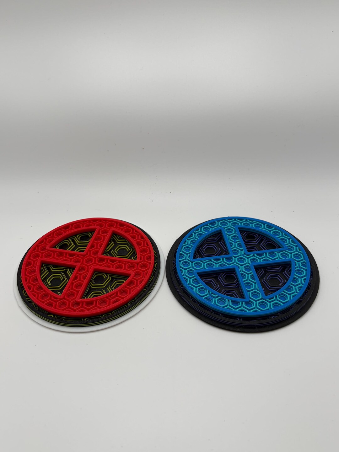 Set of 4 Mutant-inspired X-men Symbol Coasters With Storage Caddy - Etsy