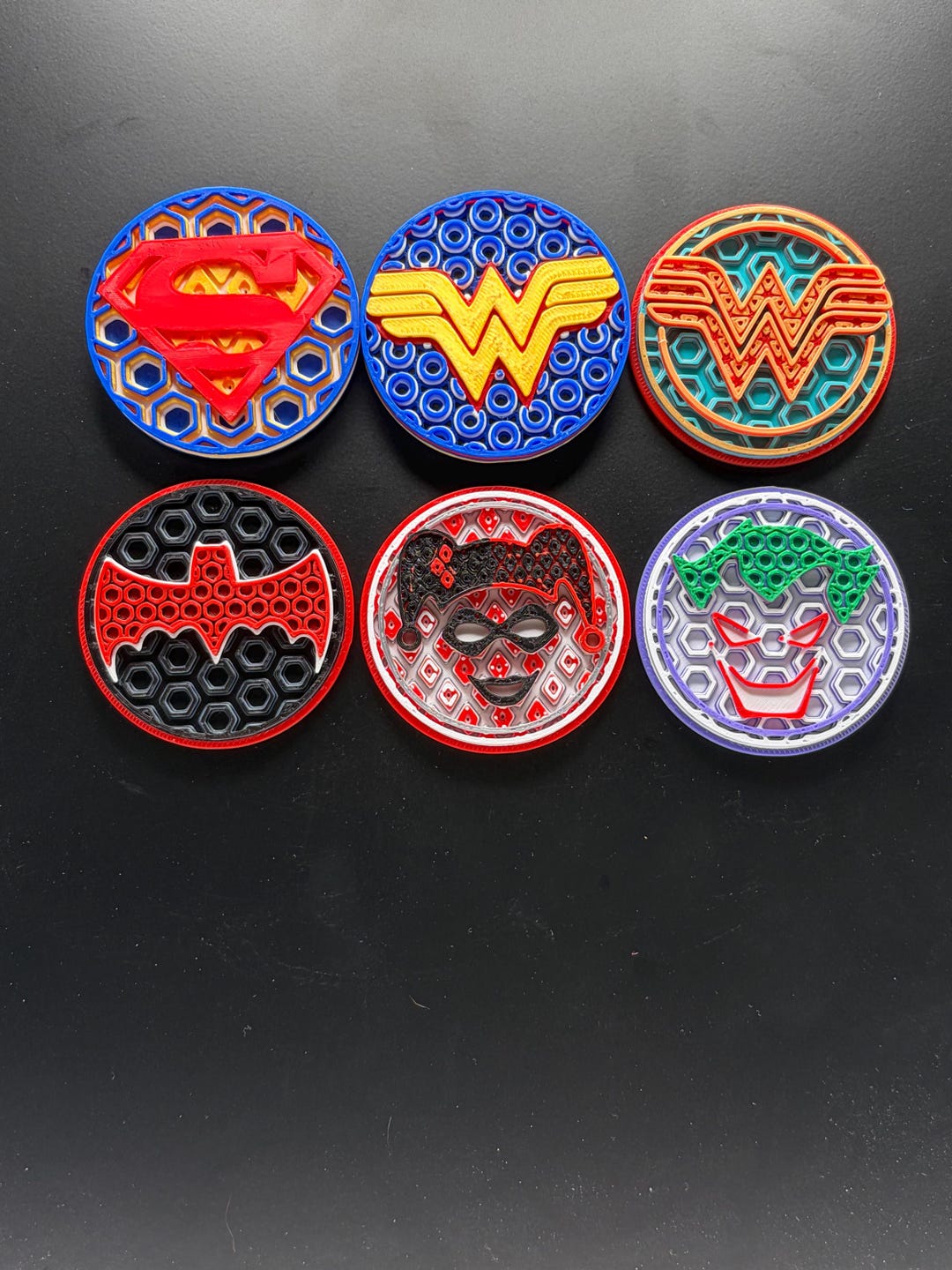 3D Printed Superhero Magnets: DC Comic Fan Art, 2" Fridge Decor - Etsy