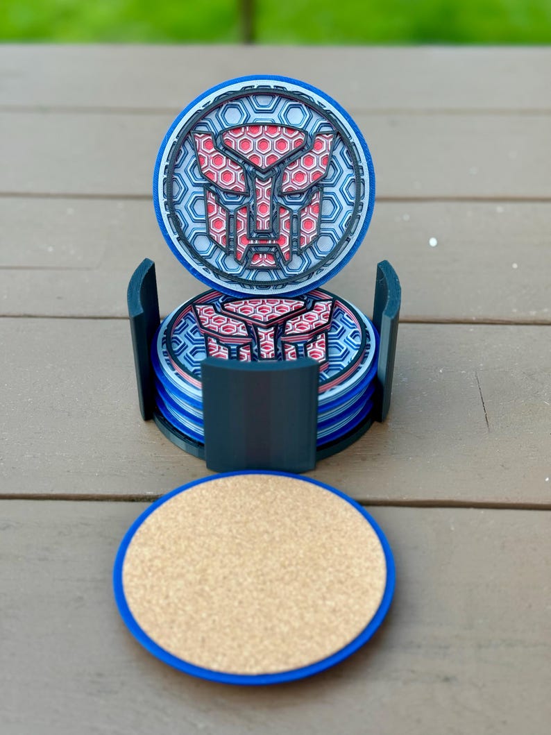 Transformers 3D Printed Coaster Set | Autobot or Decepticon Logo ...