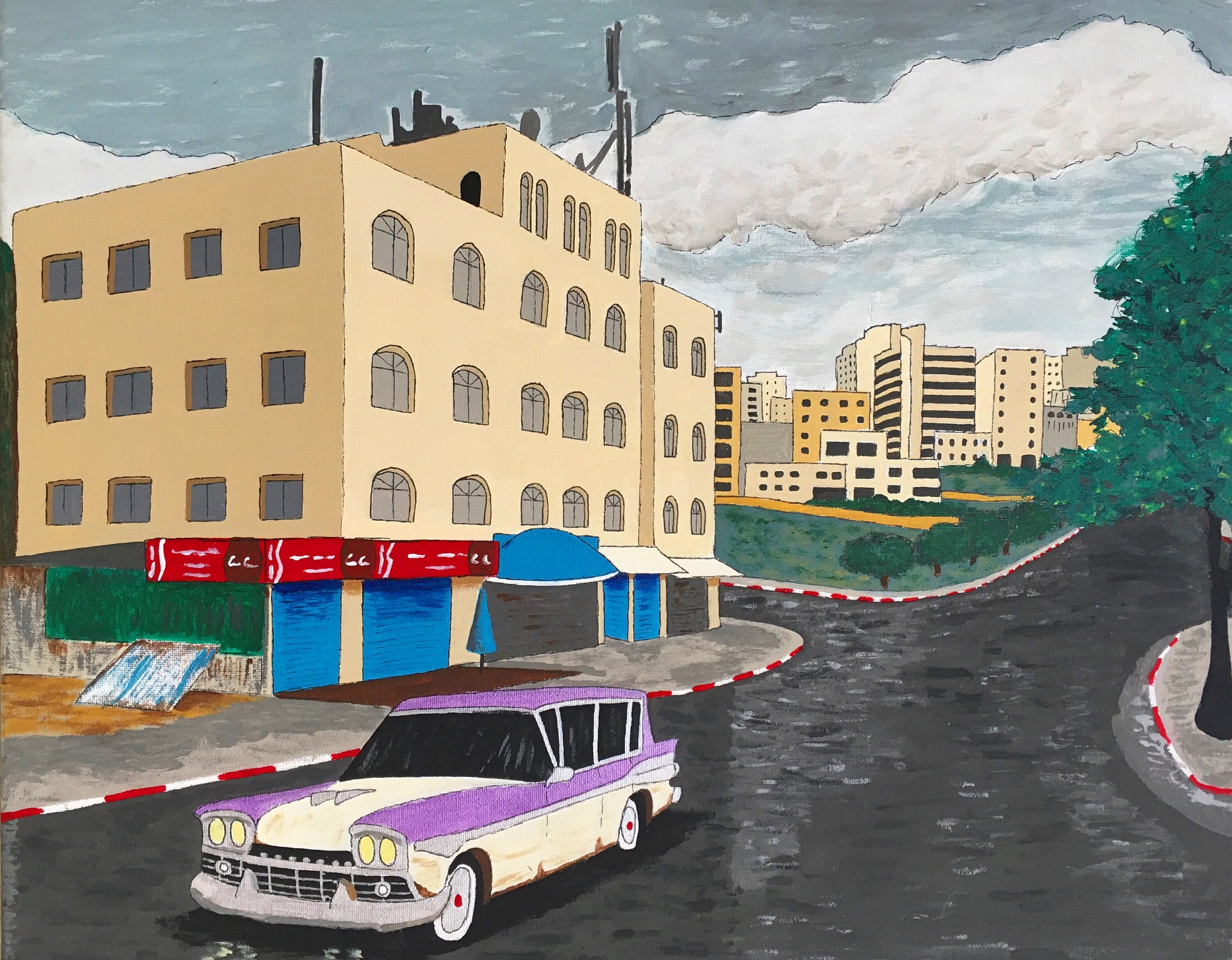 Rambler in the Rain, Ramallah (print) - Etsy