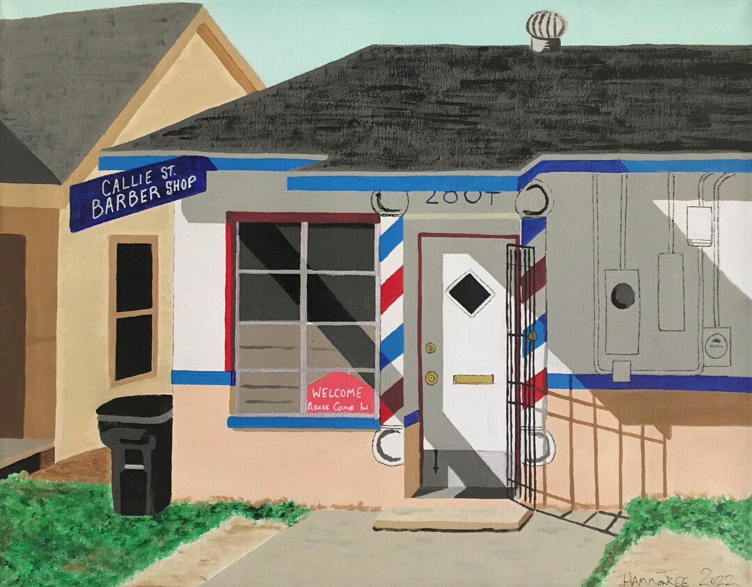Callie Street Barber Shop, Houston, TX (original) - Etsy