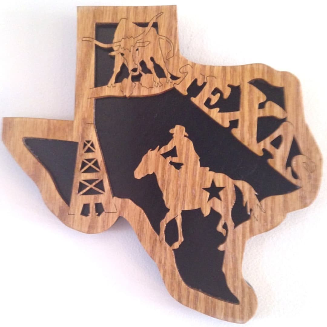 State of Texas Scroll Saw Cut - Etsy