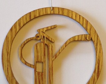 Scroll Saw Cut Woodworking Firefighter Ornament of a Fire Hydrant ...