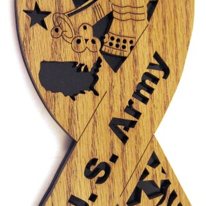 United States Army Ribbon Scroll Saw Cut - Etsy