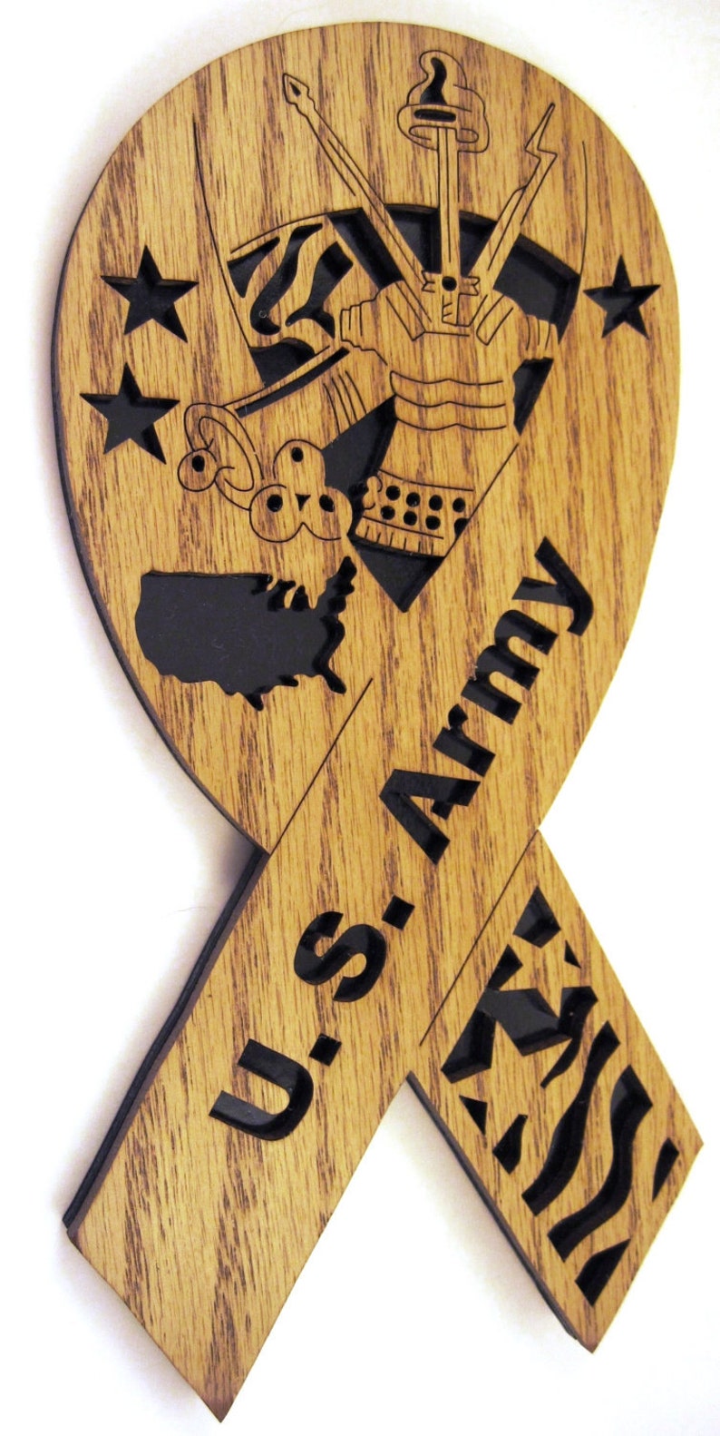 United States Army Ribbon Scroll Saw Cut - Etsy