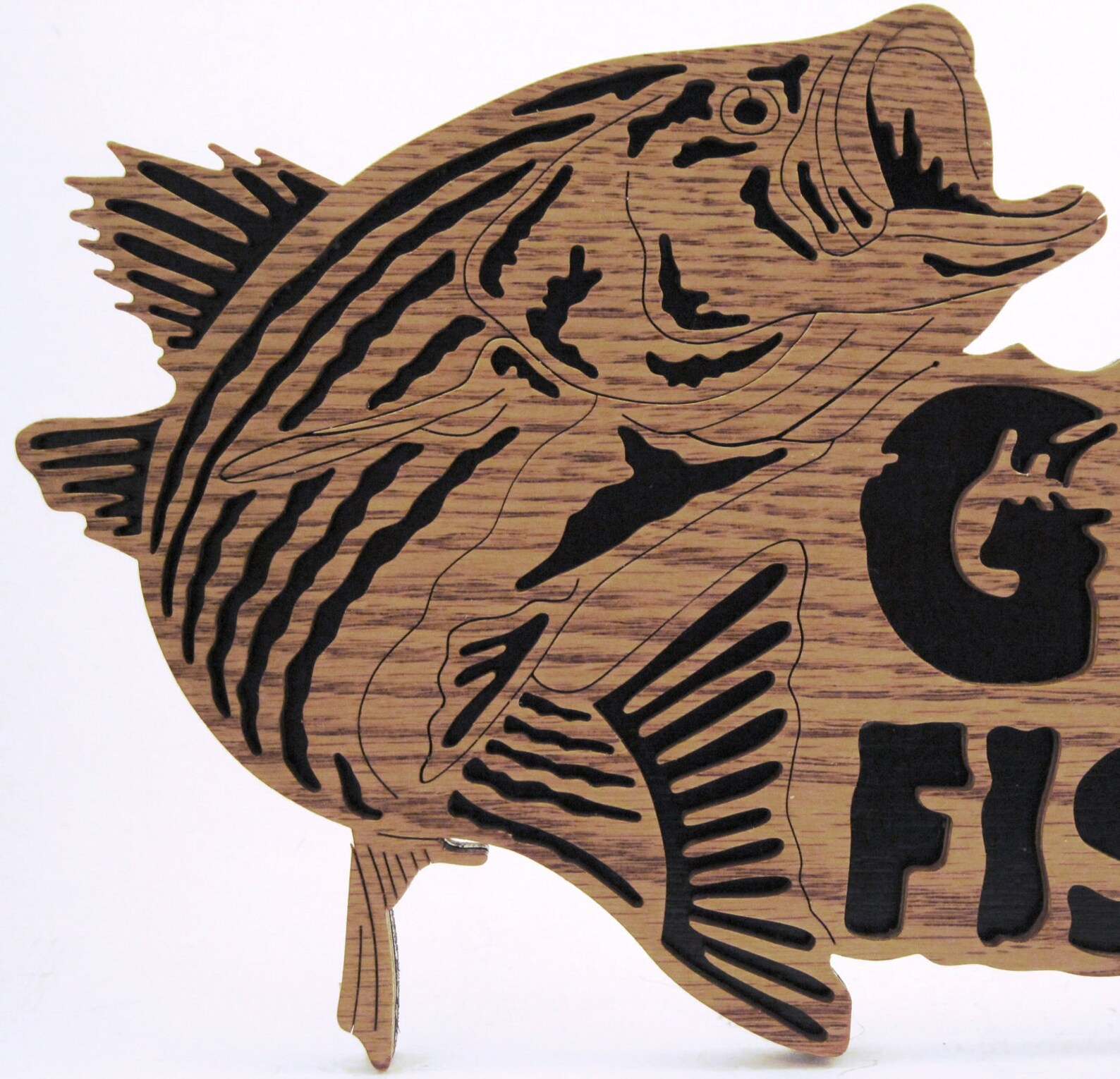 Gone Fishing Bass Sign Scroll Saw Cut - Etsy