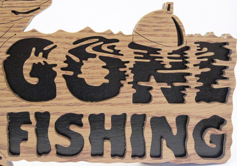 Gone Fishing Bass Sign Scroll Saw Cut - Etsy Australia