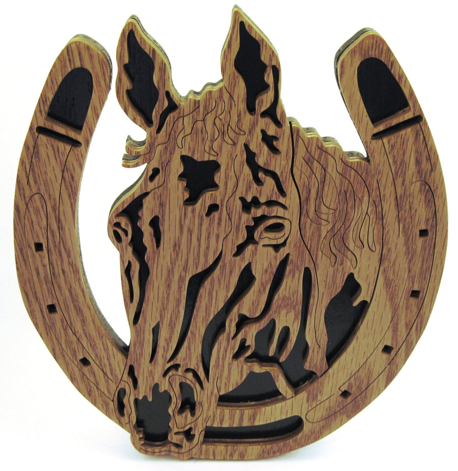 Horse Head in Horseshoe Scroll Saw Cut - Etsy