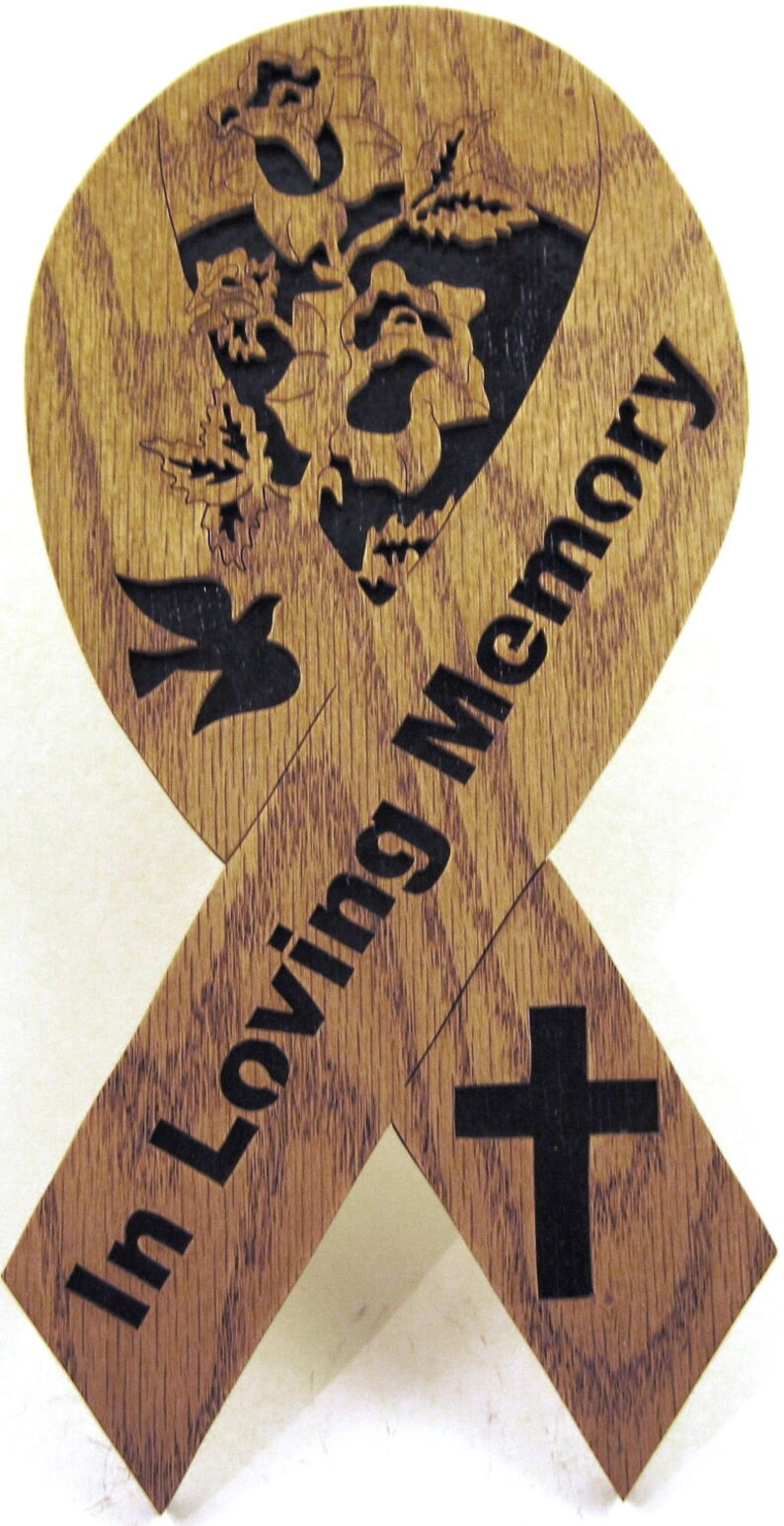 In Loving Memory Ribbon Scroll Saw Cut - Etsy