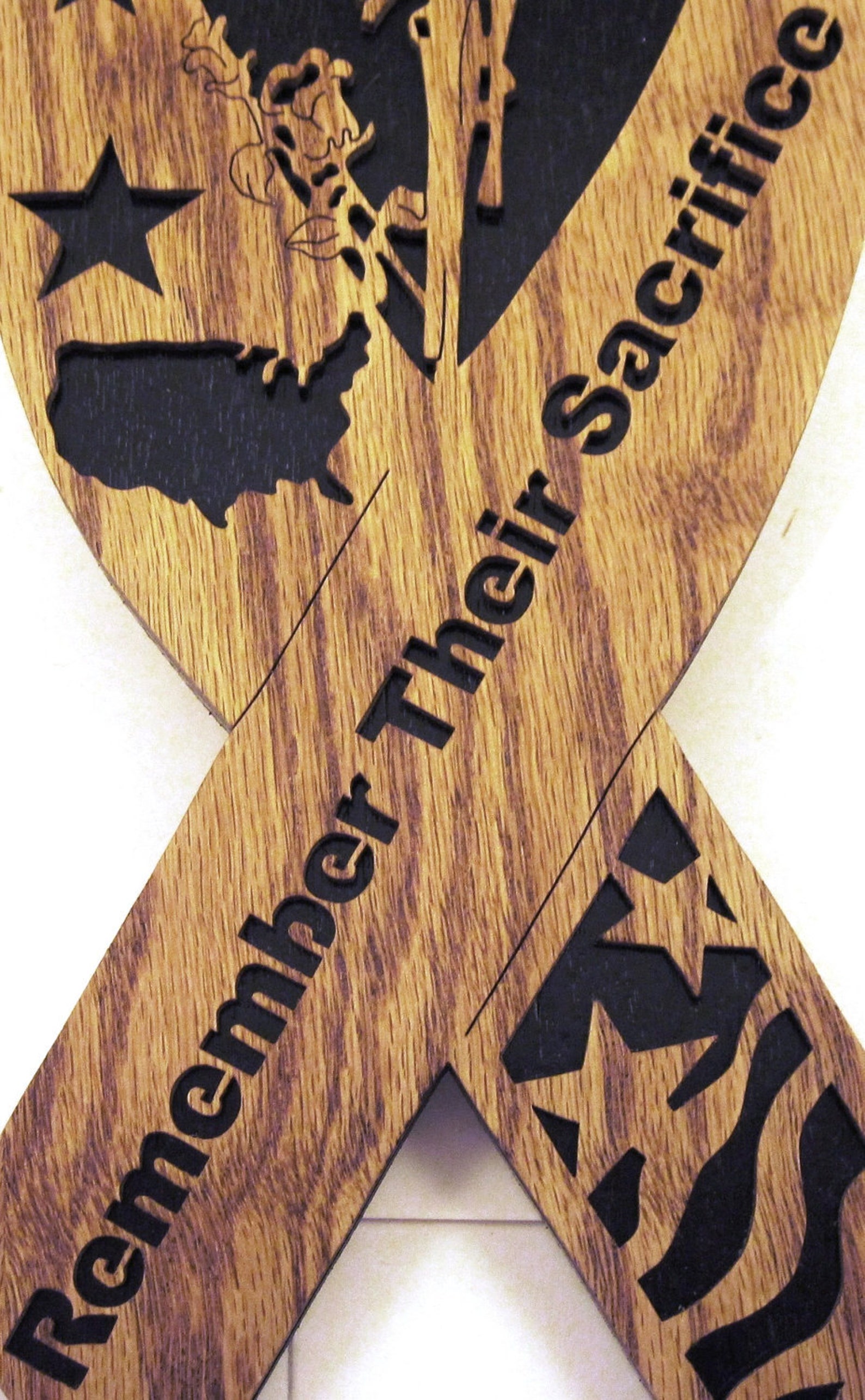 Remember Their Sacrifice Ribbon Scroll Saw Cut - Etsy