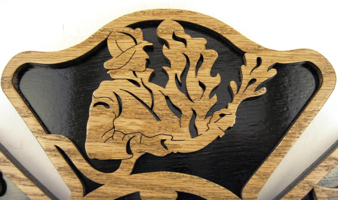 Firefighter Wall Plaque Scroll Saw Cut - Etsy