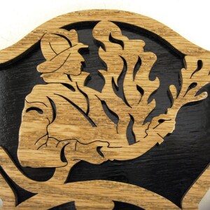 Firefighter Wall Plaque Scroll Saw Cut - Etsy