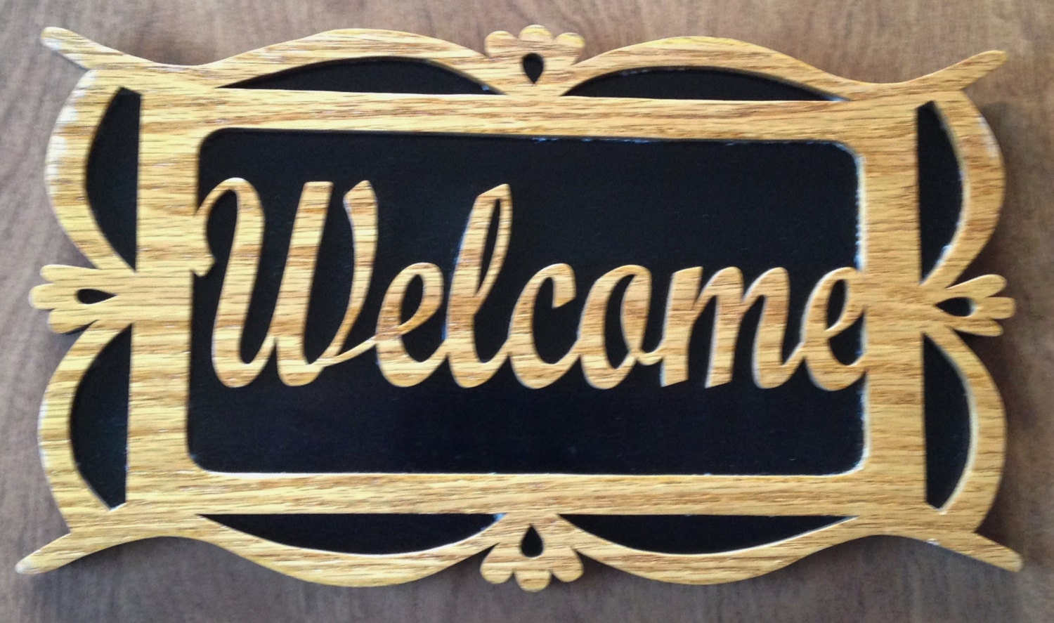 Welcome Sign Scroll Saw Cut, Fretwork, Wall Hanging, Home Decor ...
