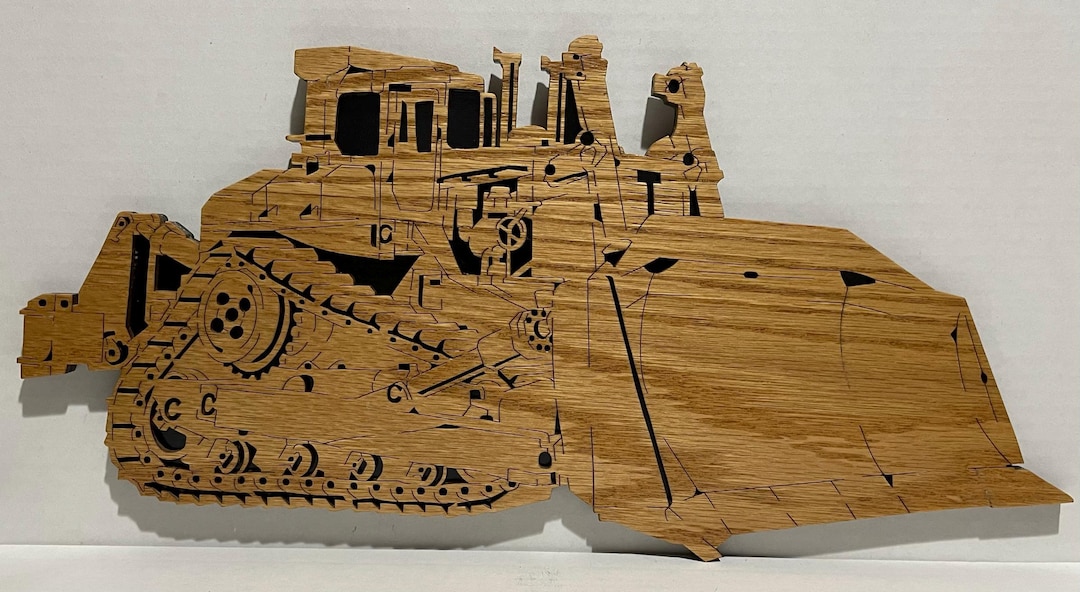 Heavy Equipment Bulldozer Scroll Saw Cut, Handmade, Woodworking, Wall ...