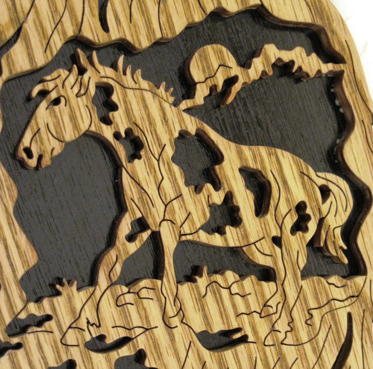 Horse Head With Minature Horse Inside It Scroll Saw Cut - Etsy