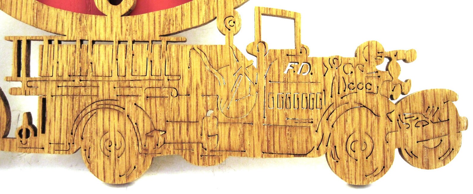 Firefighter Clock Scroll Saw Cut, Wooden Art, Woodworking, Wall Decor ...