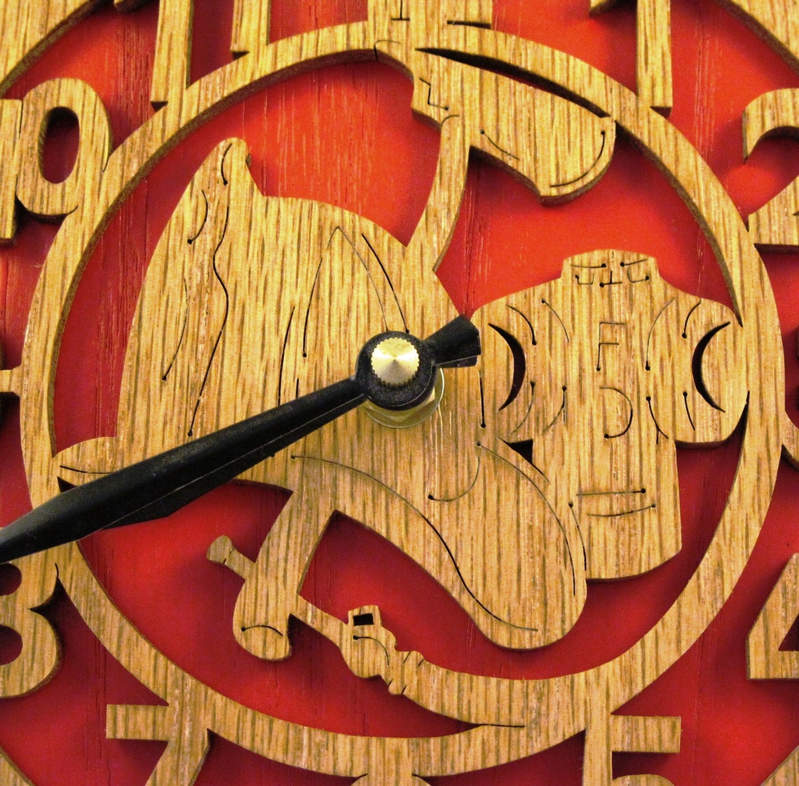 Firefighter Clock Scroll Saw Cut, Wooden Art, Woodworking, Wall Decor ...