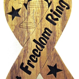 Let Freedom Ring Ribbon Scroll Saw Cut - Etsy