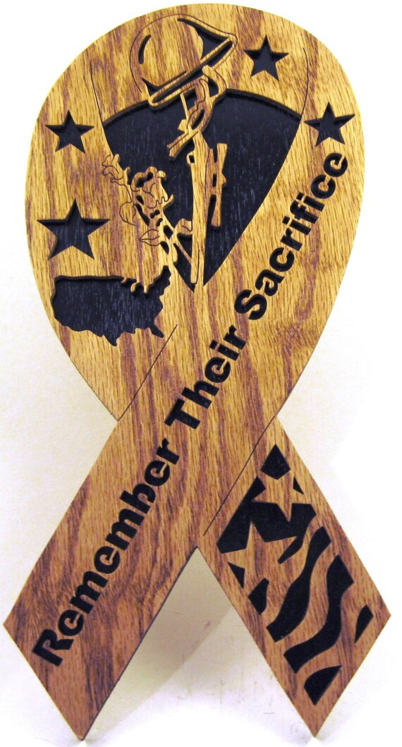 Remember Their Sacrifice Ribbon Scroll Saw Cut - Etsy