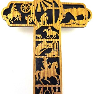 Western Themed Cowboy Cross - Etsy